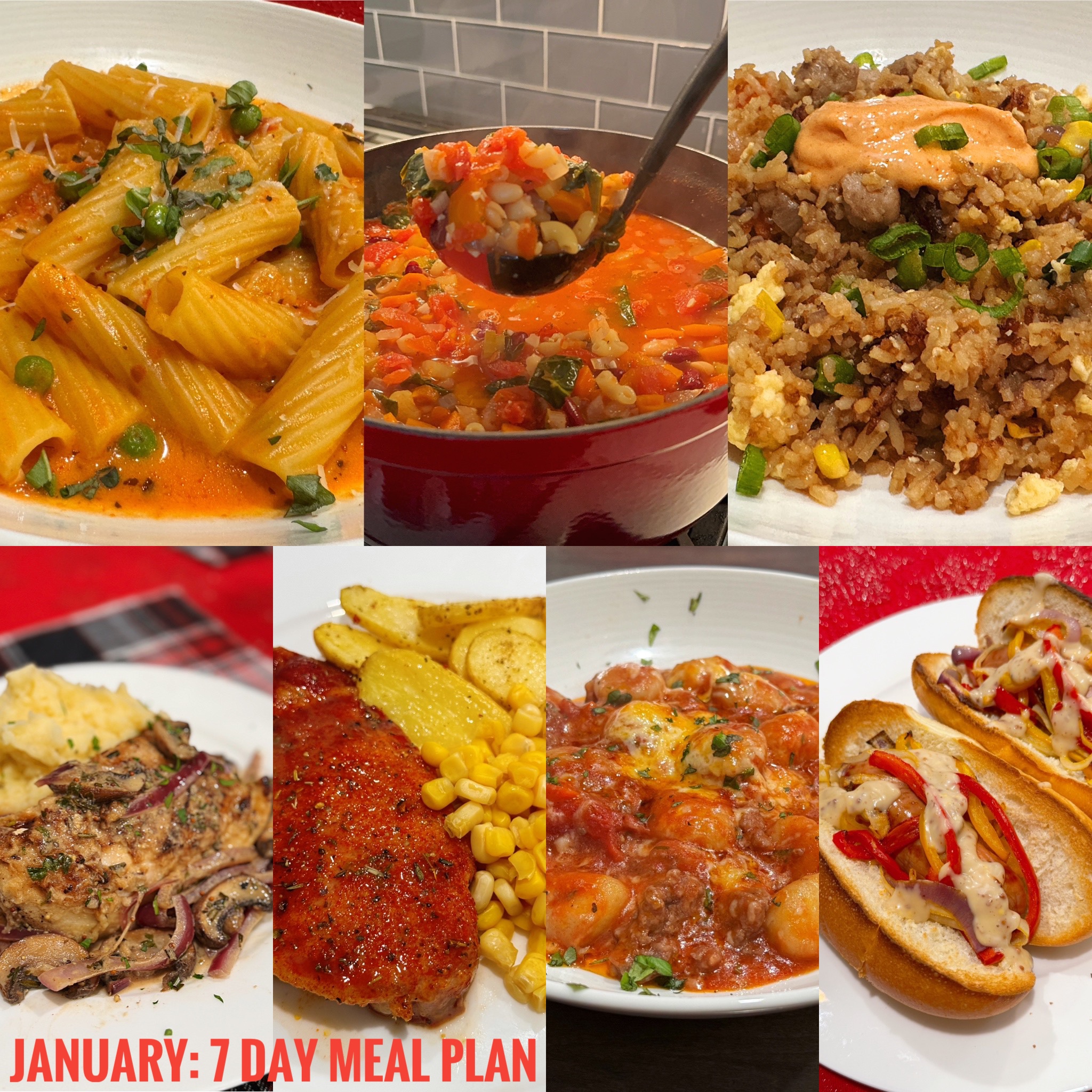 January: 7 Day Meal Plan – Honeybears & Sydneybeans