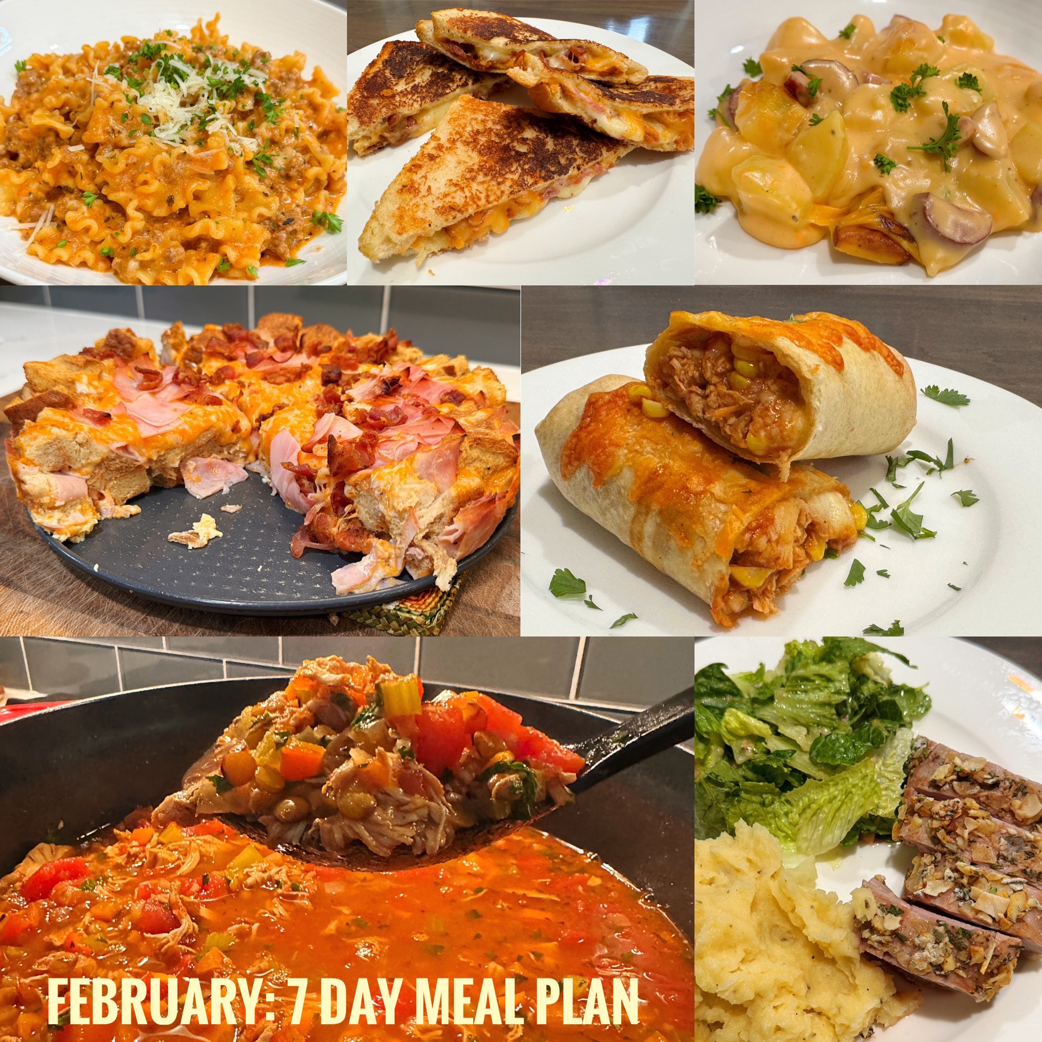 February: 7 Day Meal Plan – Honeybears & Sydneybeans