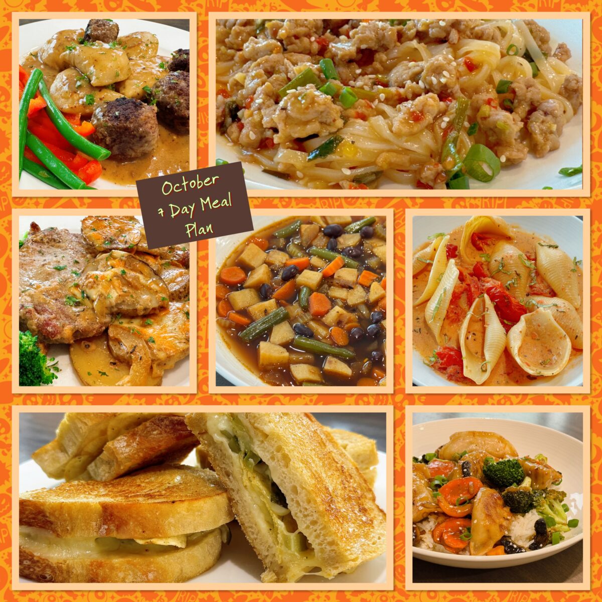 October: 7 Day Meal Plan – Honeybears & Sydneybeans